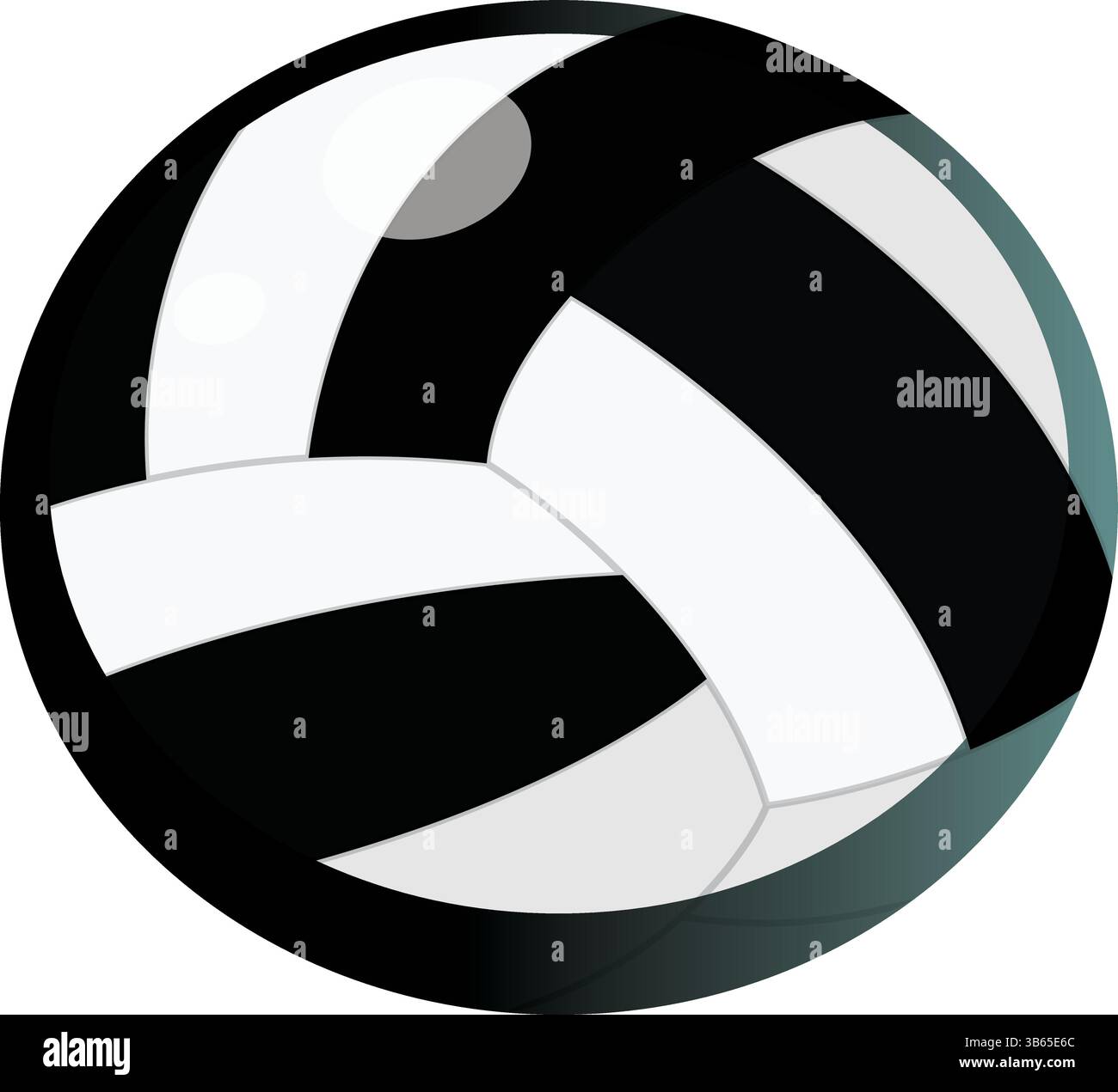 Volleyball Icon Design, Black and White Stripes Stock Vector Image ...