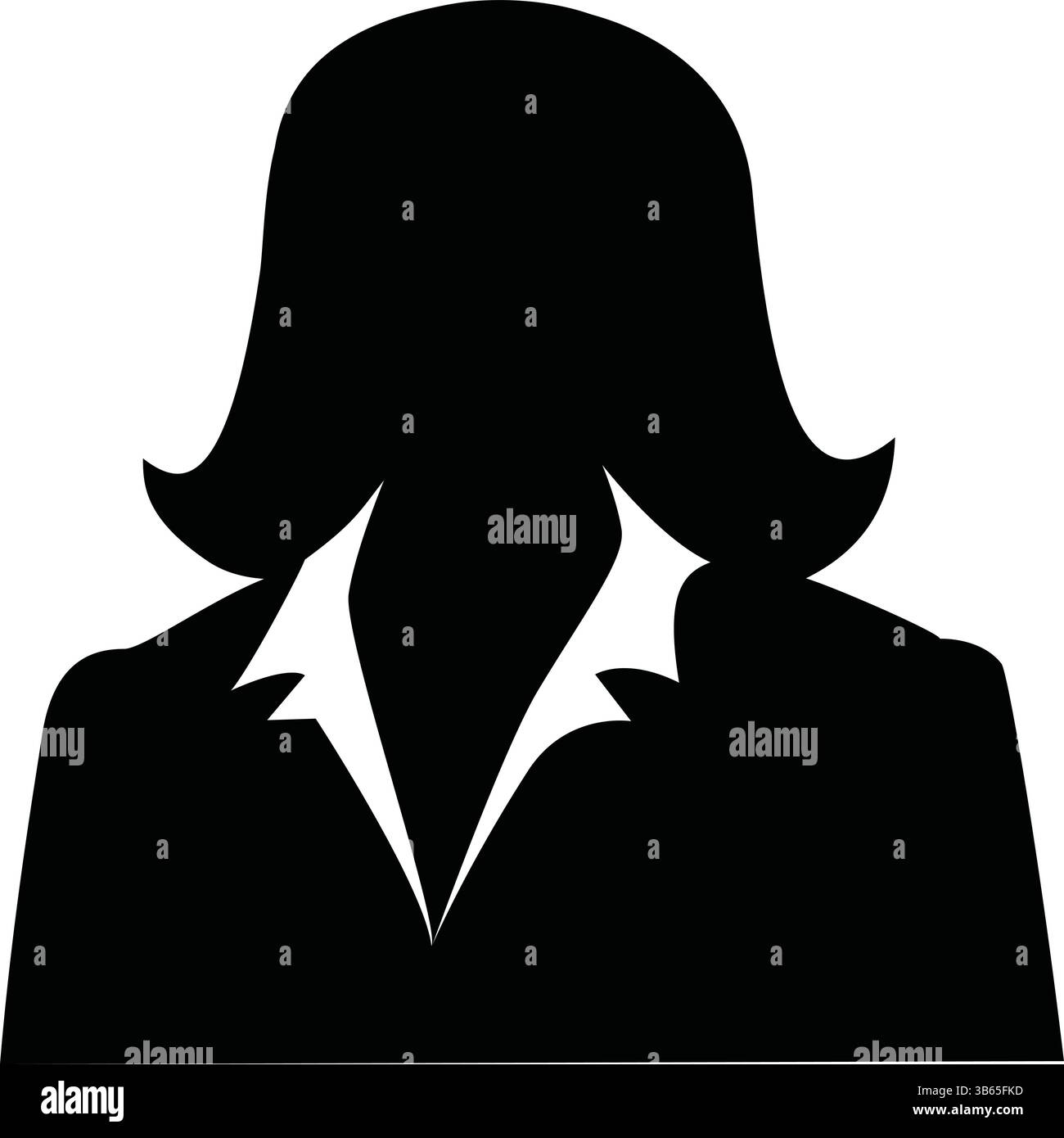 Businesswoman Silhouette Icon, Professional Female Avatar, Profile ...