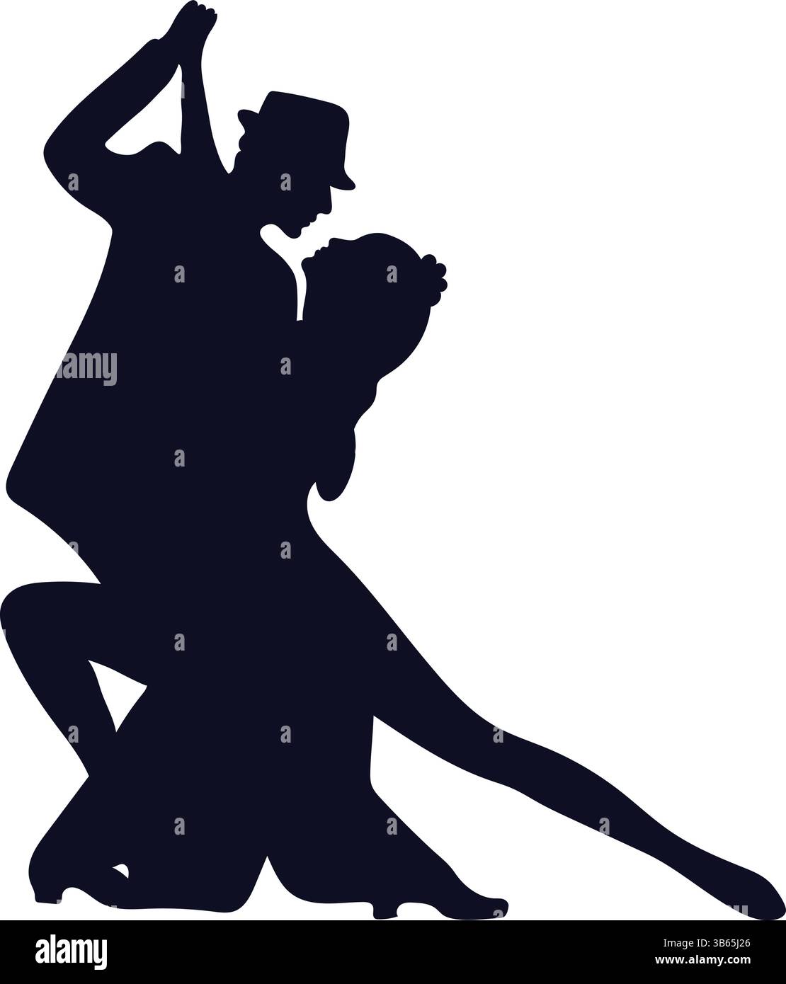 Silhouette of Couple Dancing Together, Partner Dance Illustration Stock Vector Image & Art - Alamy