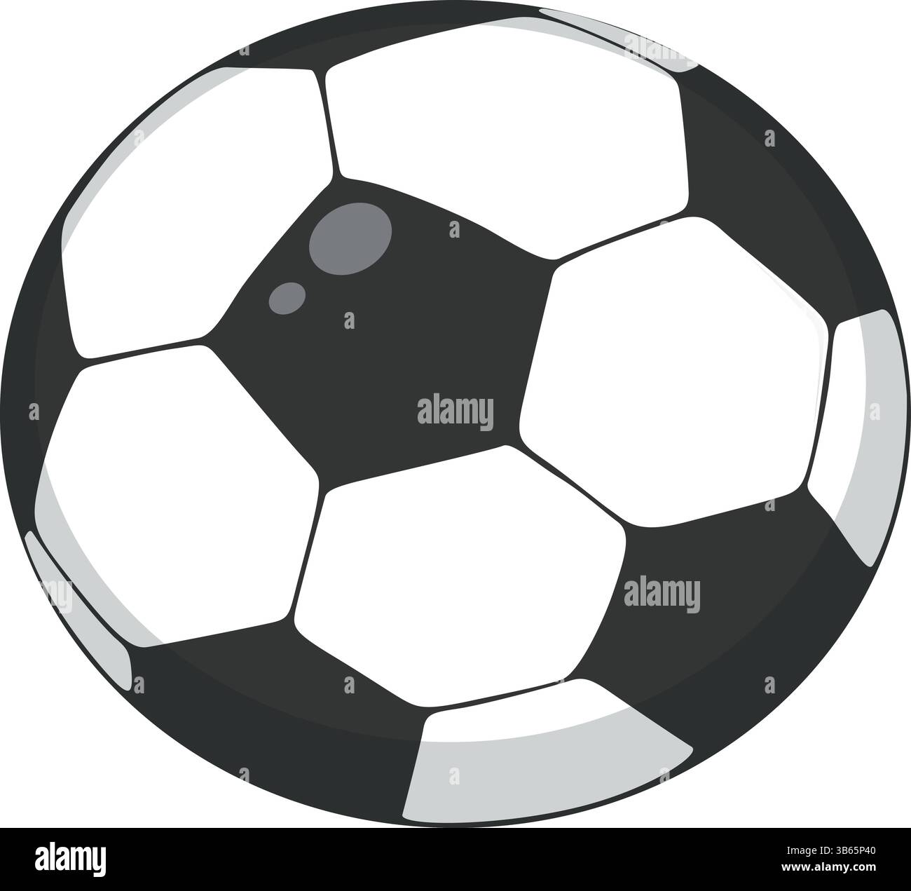 Classic Soccer Ball Vector Icon, Football Sport Illustration, Black and ...