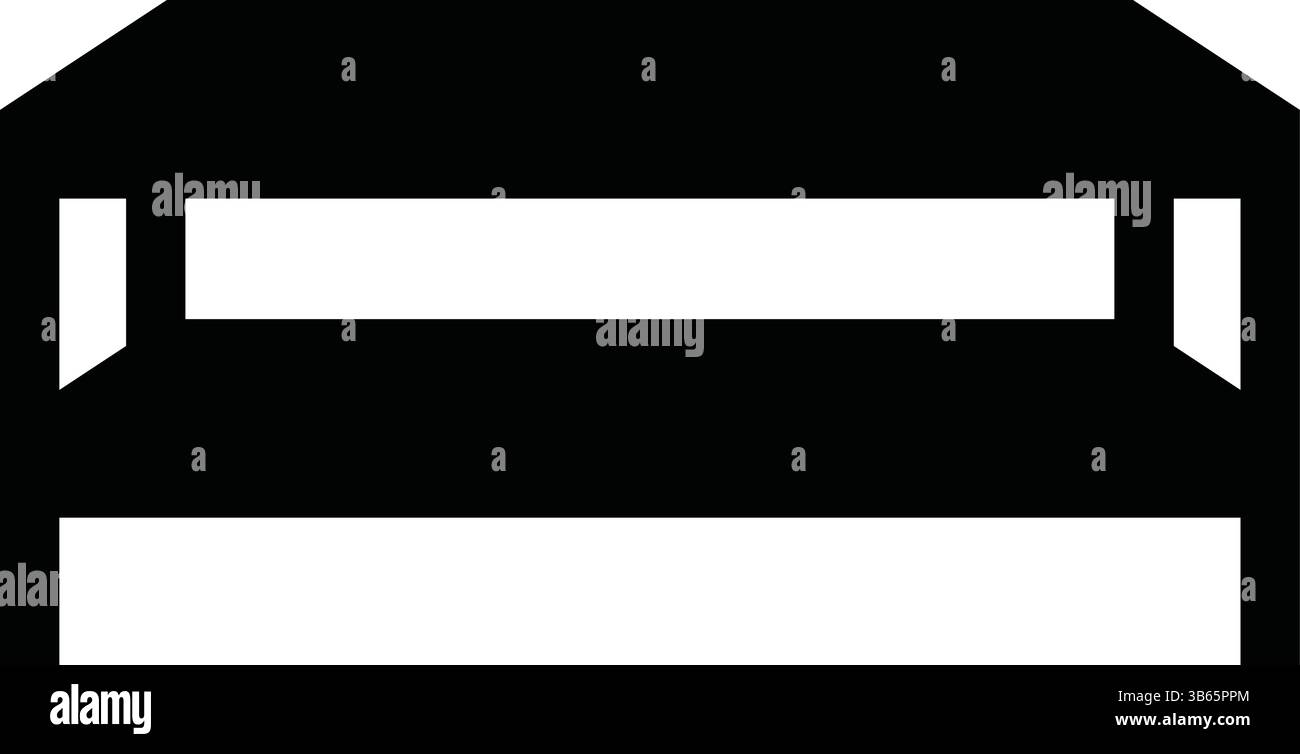 Black and White Bench Icon Vector Design for Signage and Symbols ...