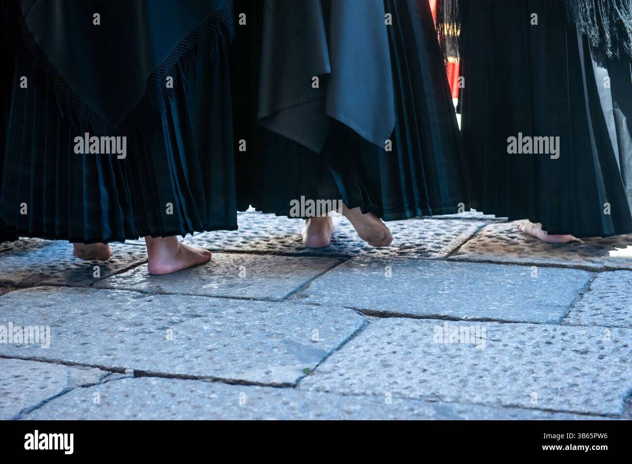Group of people in traditional Sardinian costumes during the Sant ...