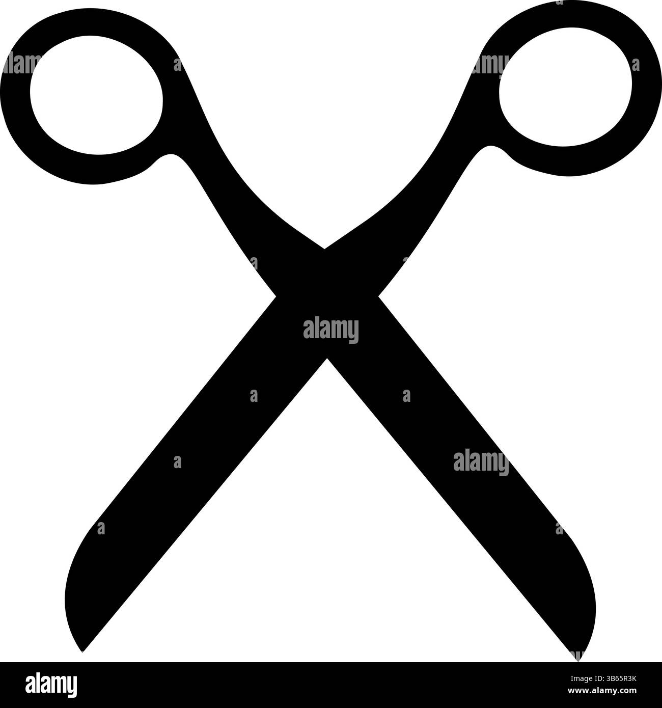 Scissors Black Silhouette Vector Illustration Stock Vector Image & Art ...