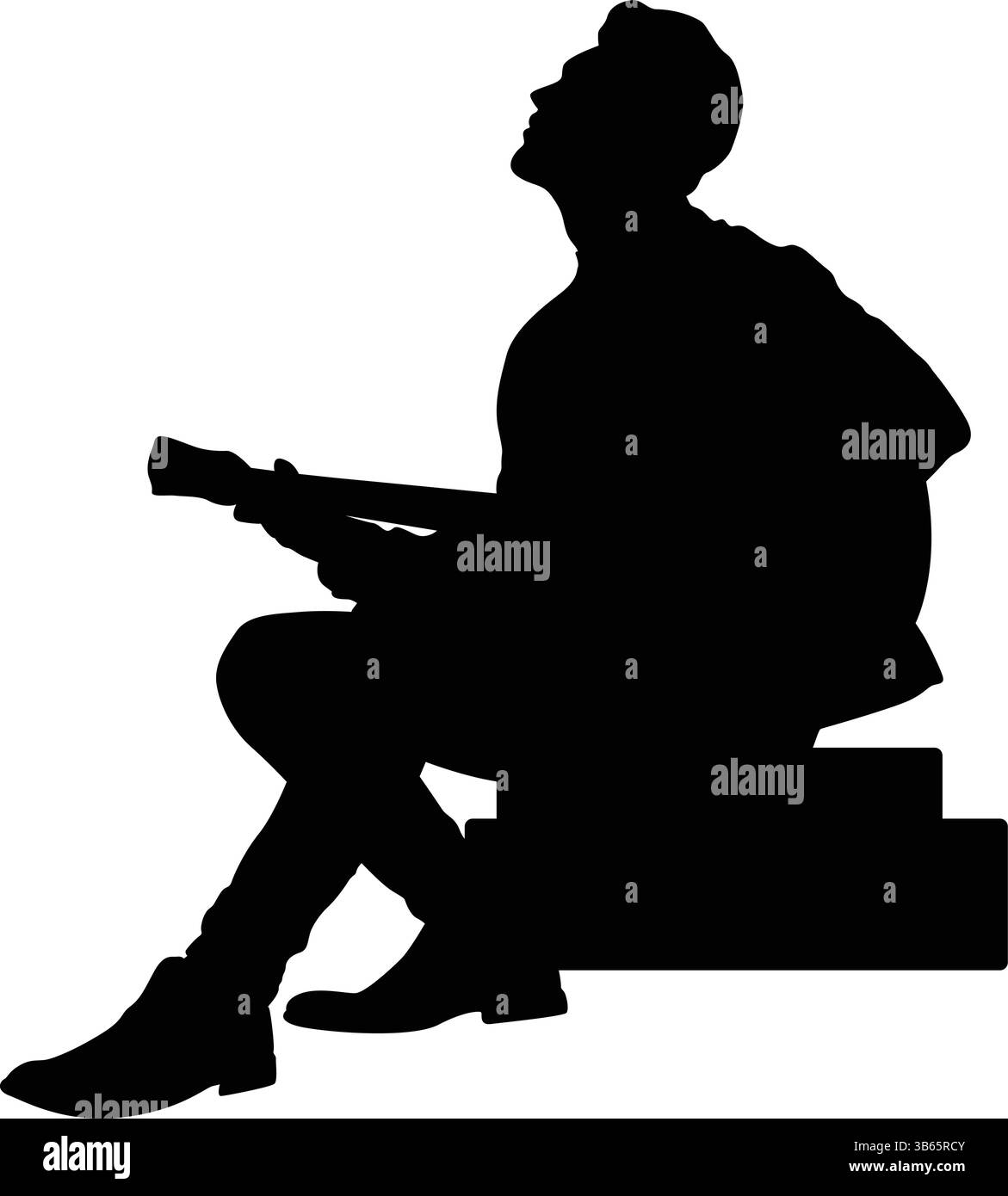 Man acoustic guitar sitting on Cut Out Stock Images & Pictures - Alamy