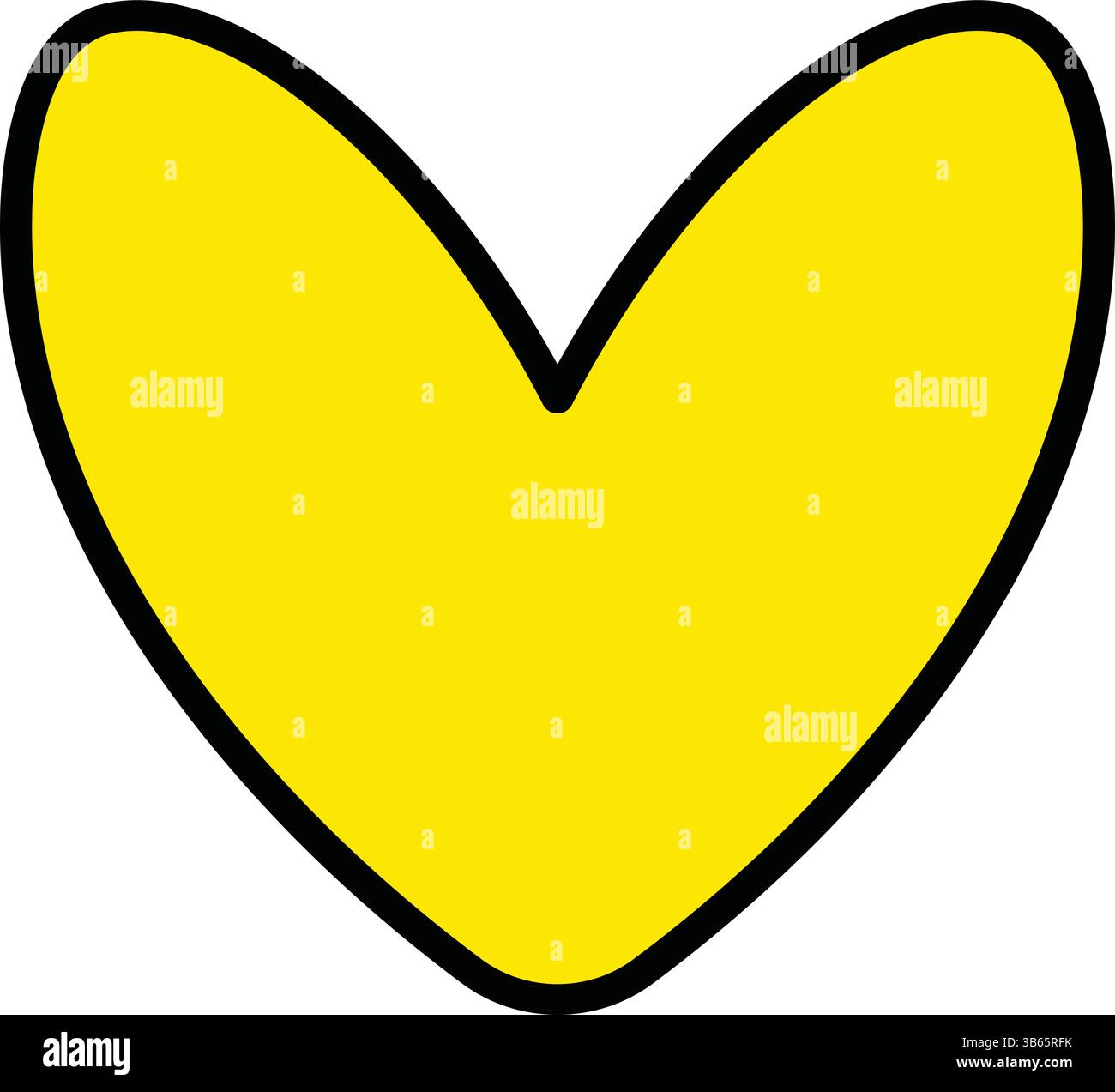 Yellow Heart Shape Icon Vector Illustration Stock Vector Image & Art - Alamy