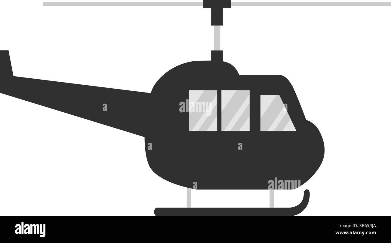 Black helicopter silhouette vector hi-res stock photography and images ...