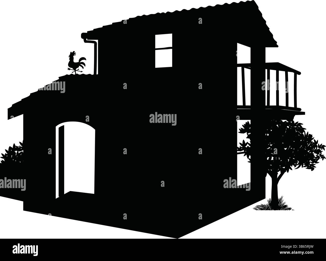 Balcony and tree Cut Out Stock Images & Pictures - Alamy