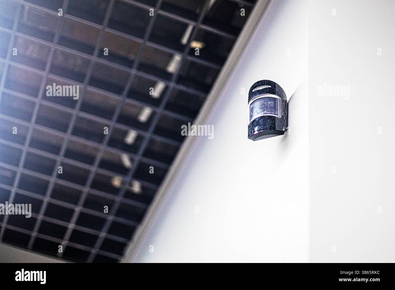 wall mount surveillance camera in stylish technical office and home ...