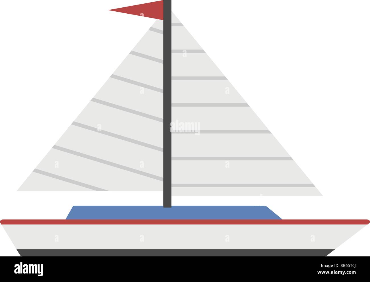 Icon blue red sailboat hi-res stock photography and images - Alamy