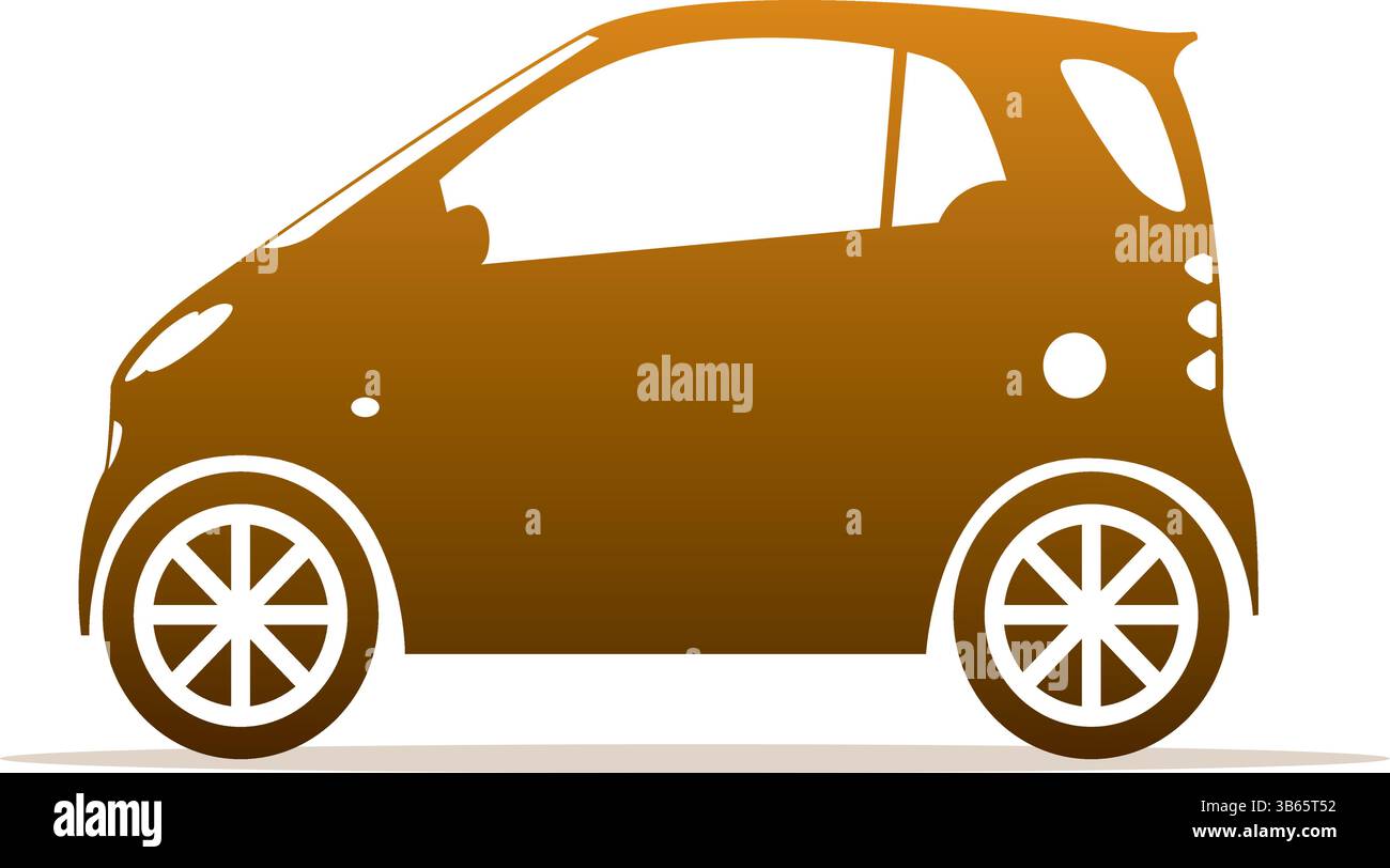 Small Brown Compact Car Silhouette Icon Stock Vector Image & Art - Alamy