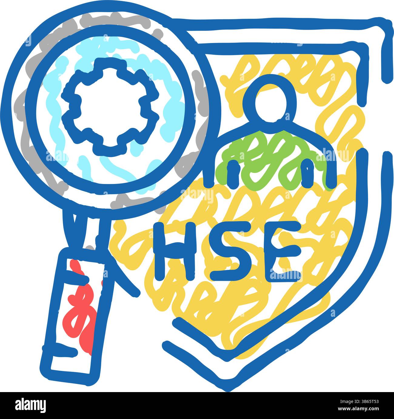 health safety environment icon doodle illustration Stock Vector Image ...
