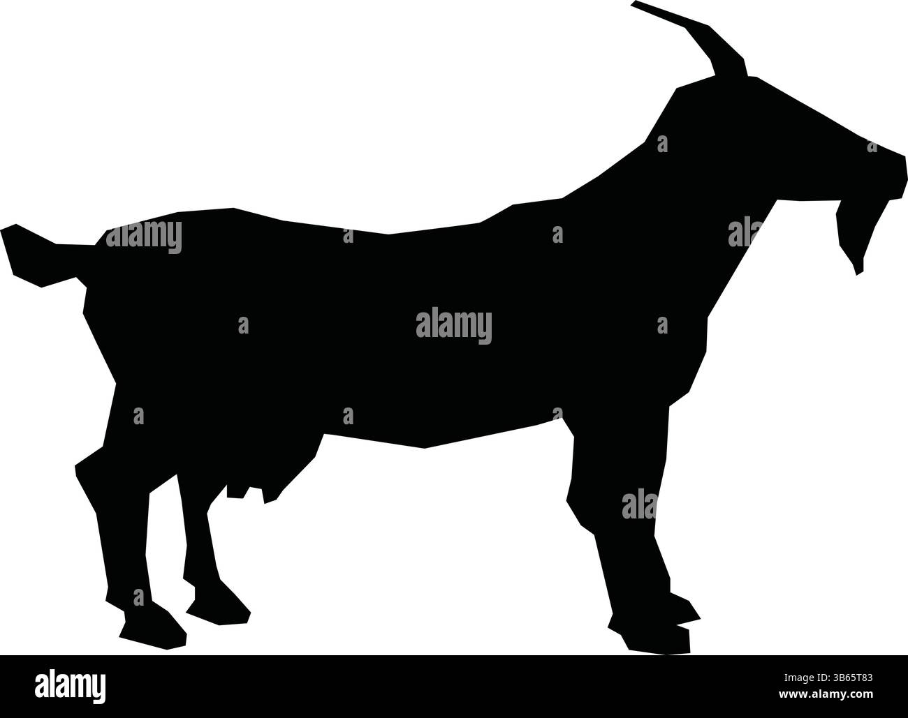 Goat silhouette clipart Black and White Stock Photos & Images - Alamy