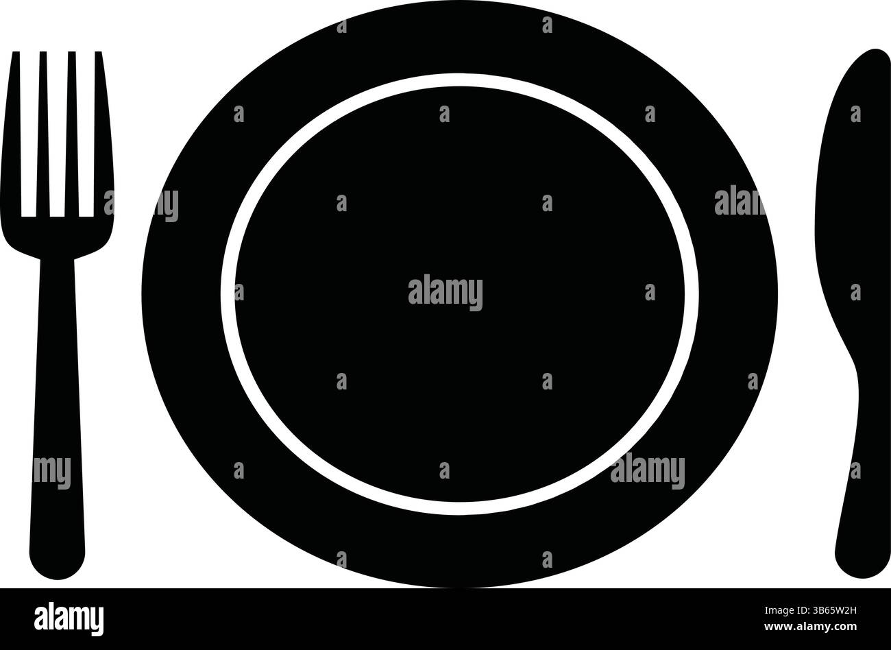 Elegant table setting plate Stock Vector Images - Alamy