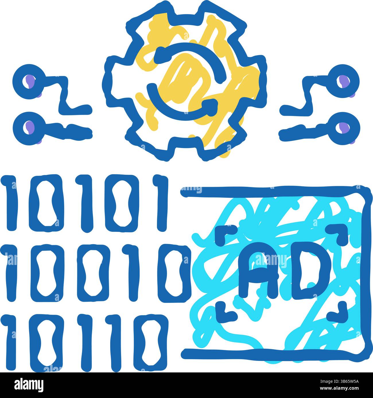 omni channel advertisements icon doodle illustration Stock Vector Image ...