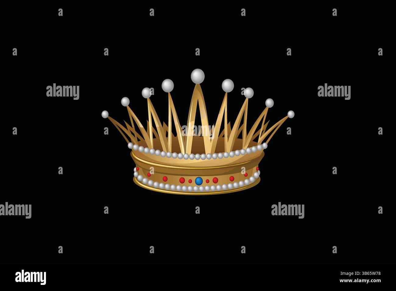 Queen crown side view Stock Vector Images - Alamy