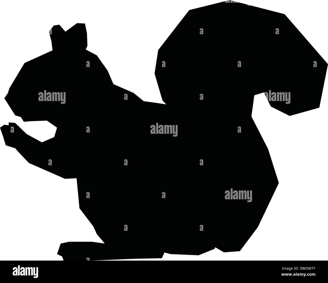 Squirrel silhouette vector animal icon in black, squirrel silhouette ...