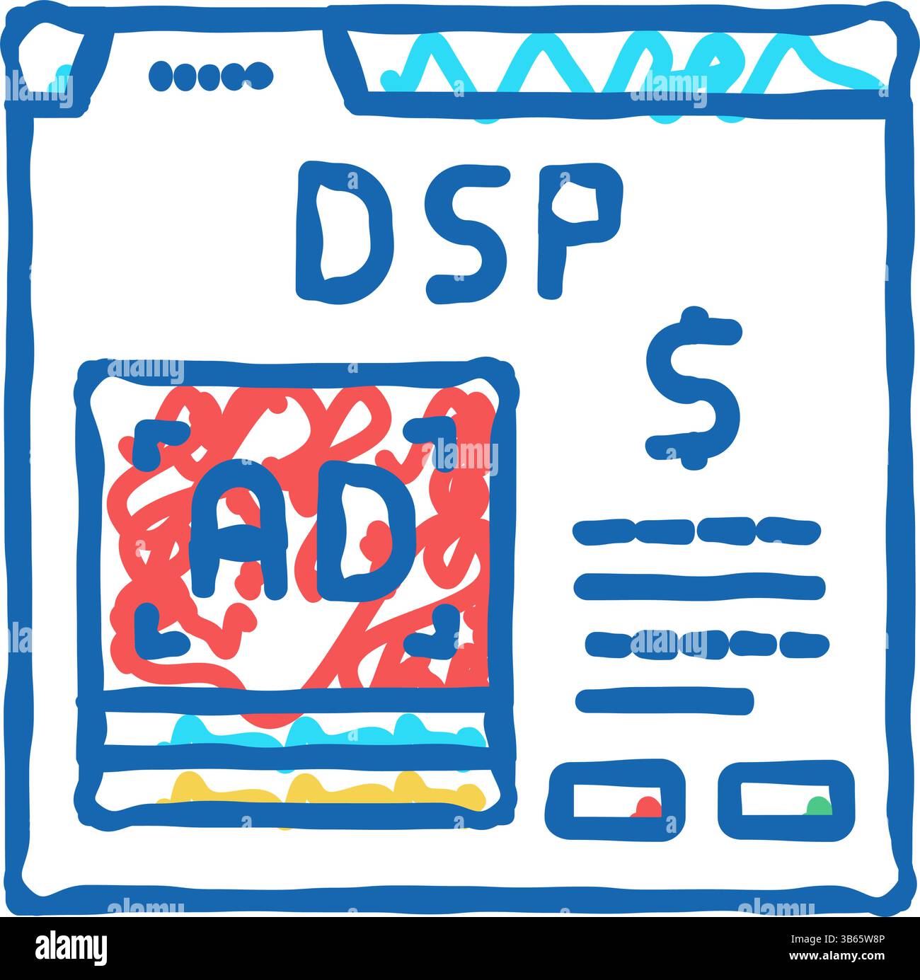 digital signal processor icon doodle illustration Stock Vector Image ...