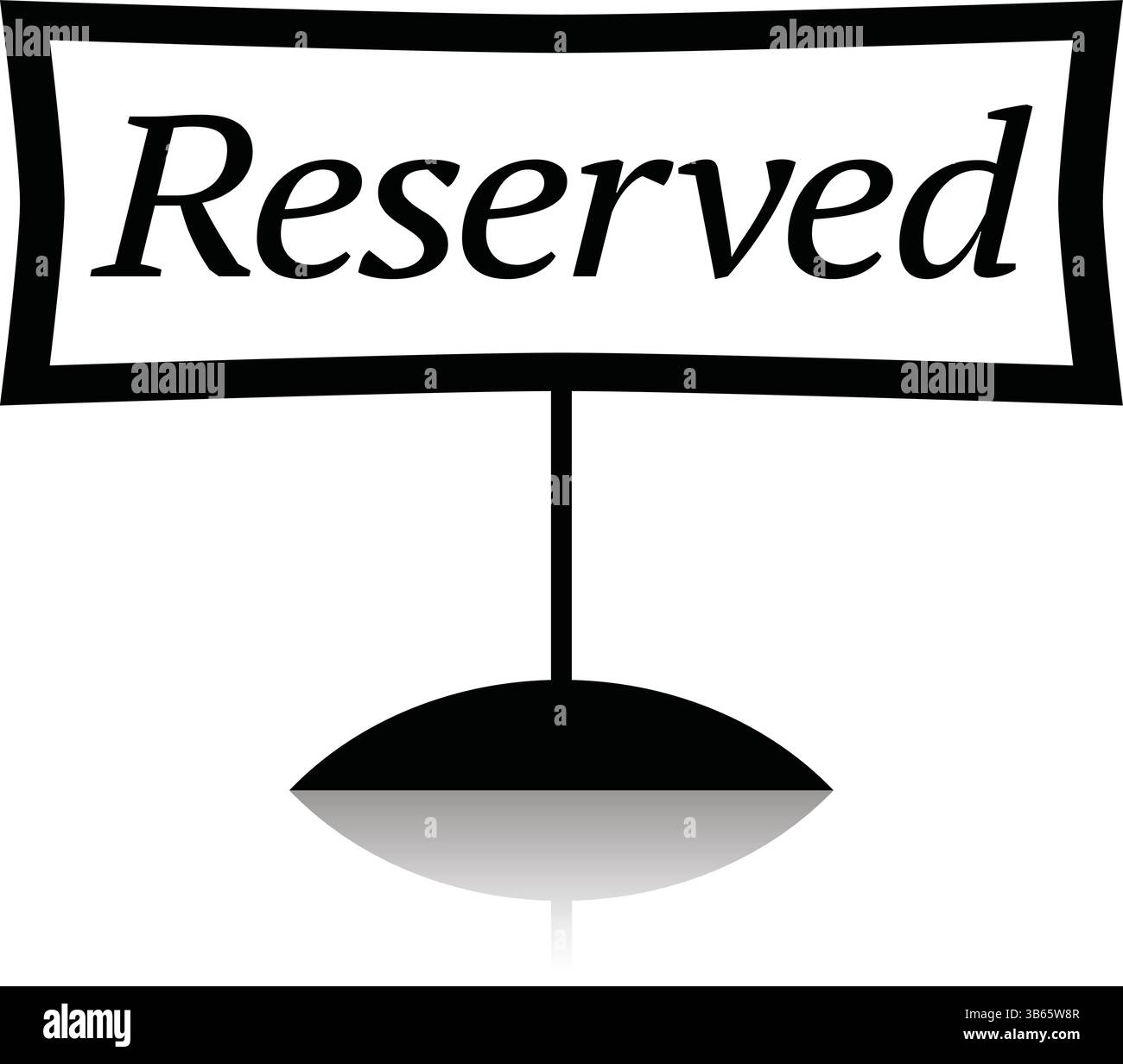 Reserved Table Sign Icon on White Background Stock Vector Image & Art ...
