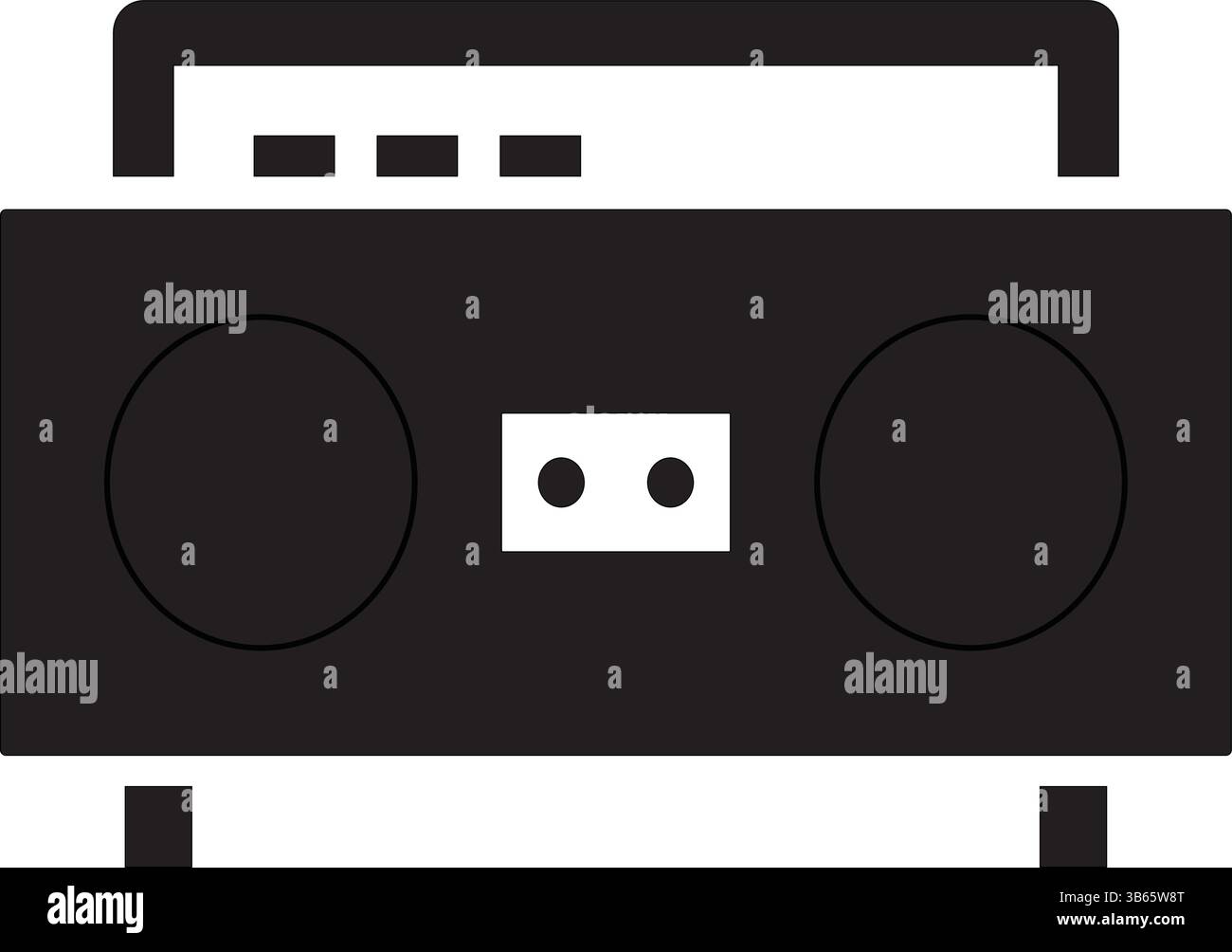 Retro music cassette device Stock Vector Images - Alamy