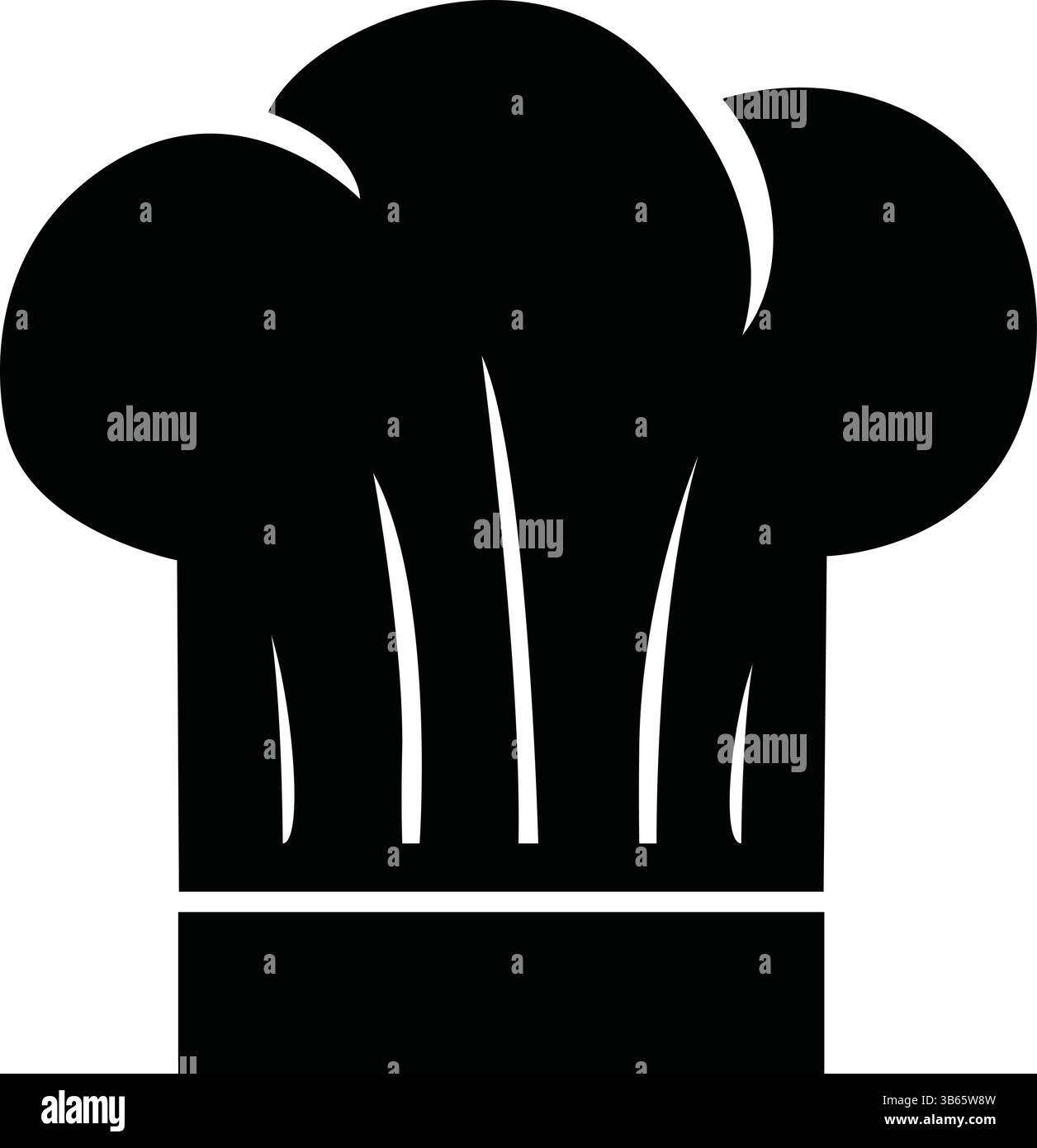 Black Silhouette of Classic Chef Hat Icon Stock Vector Image & Art - Alamy