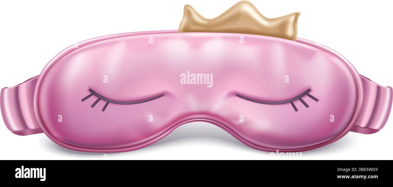 Realistic Shiny Pink Silk Sleep Mask for Bedtime Comfort and Eye ...