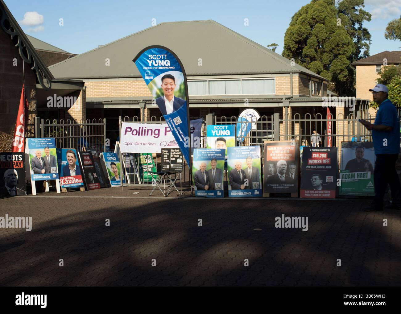 Australian polling station and posters, Bennelong, Sydney, 3 May 2025 ...