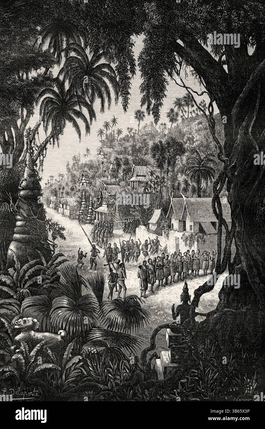 Seasonal festivals in Luang Prabang, Laos. Indochina Peninsula ...