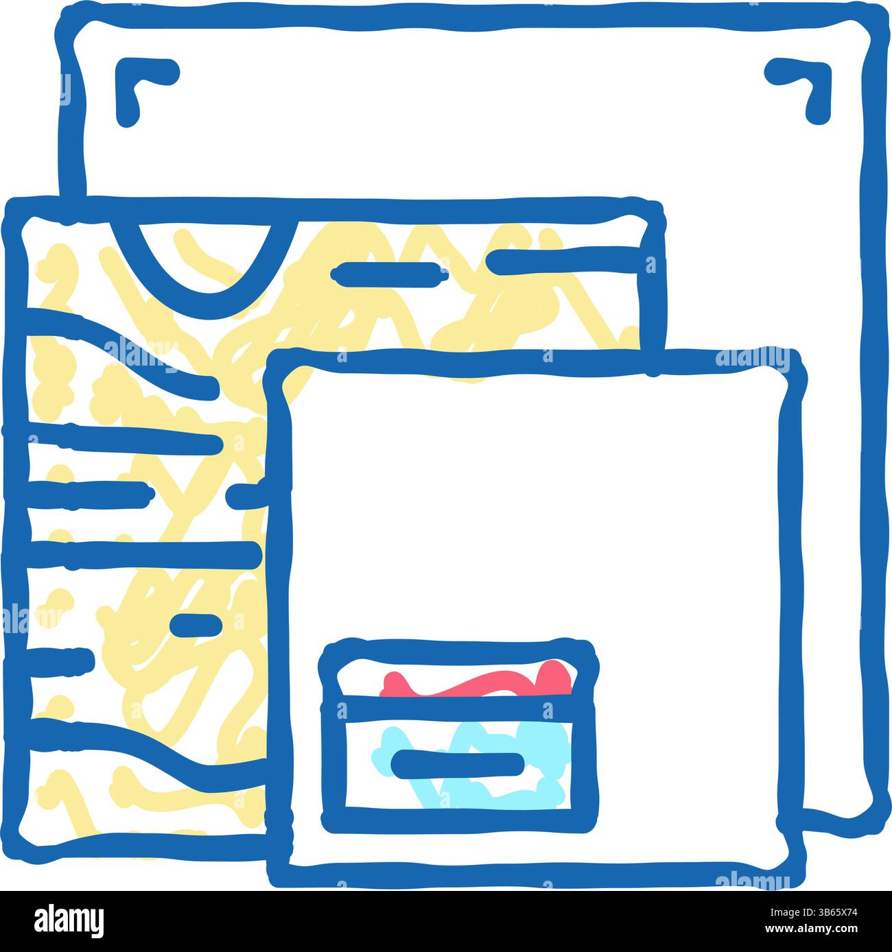 canvas and material resin art icon doodle illustration Stock Vector ...