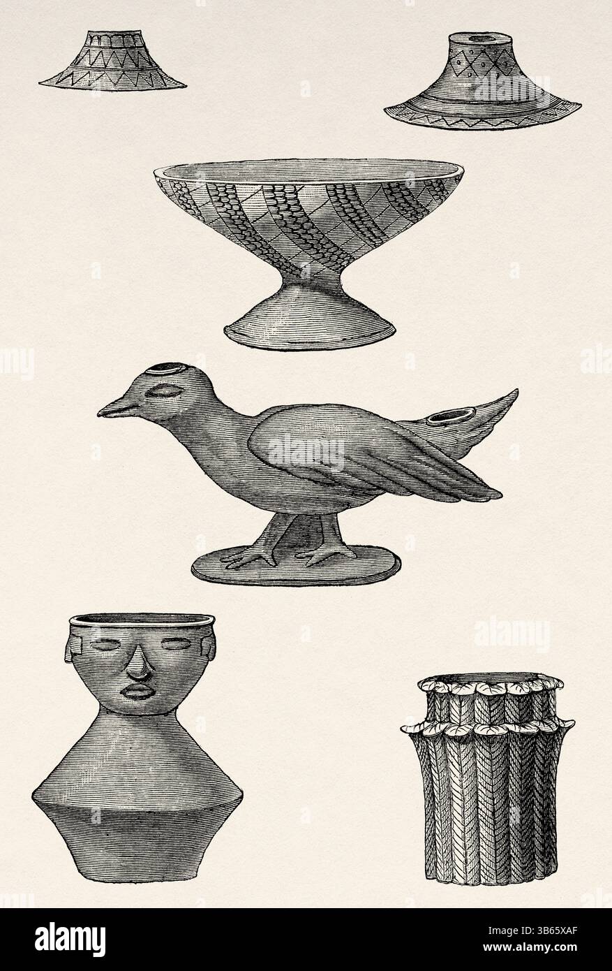 Clay objects found in the tombs of Turbaco, Department of Bolivar ...