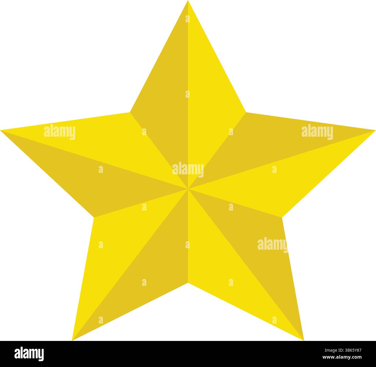 Classic Five-Point Yellow Star Icon – Symmetrical Star Vector Illustration Stock Vector Image ...