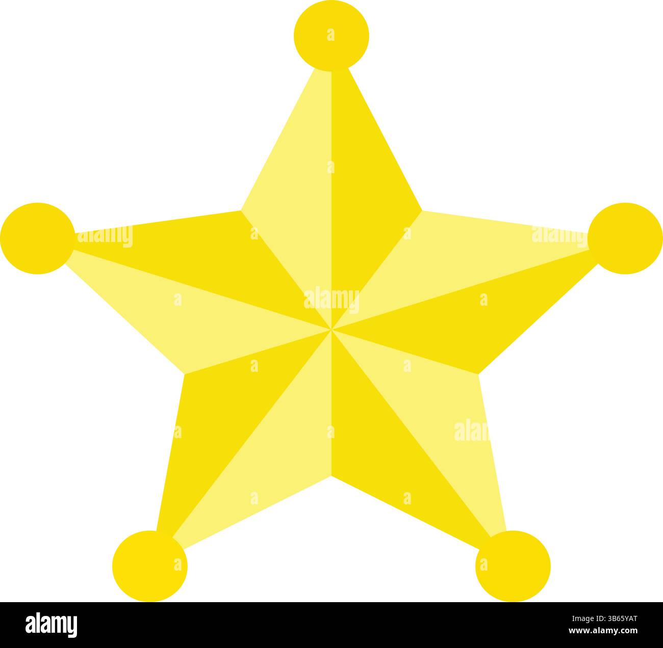 Sheriff Badge Yellow Star Icon – Law Enforcement Symbol Vector Stock ...