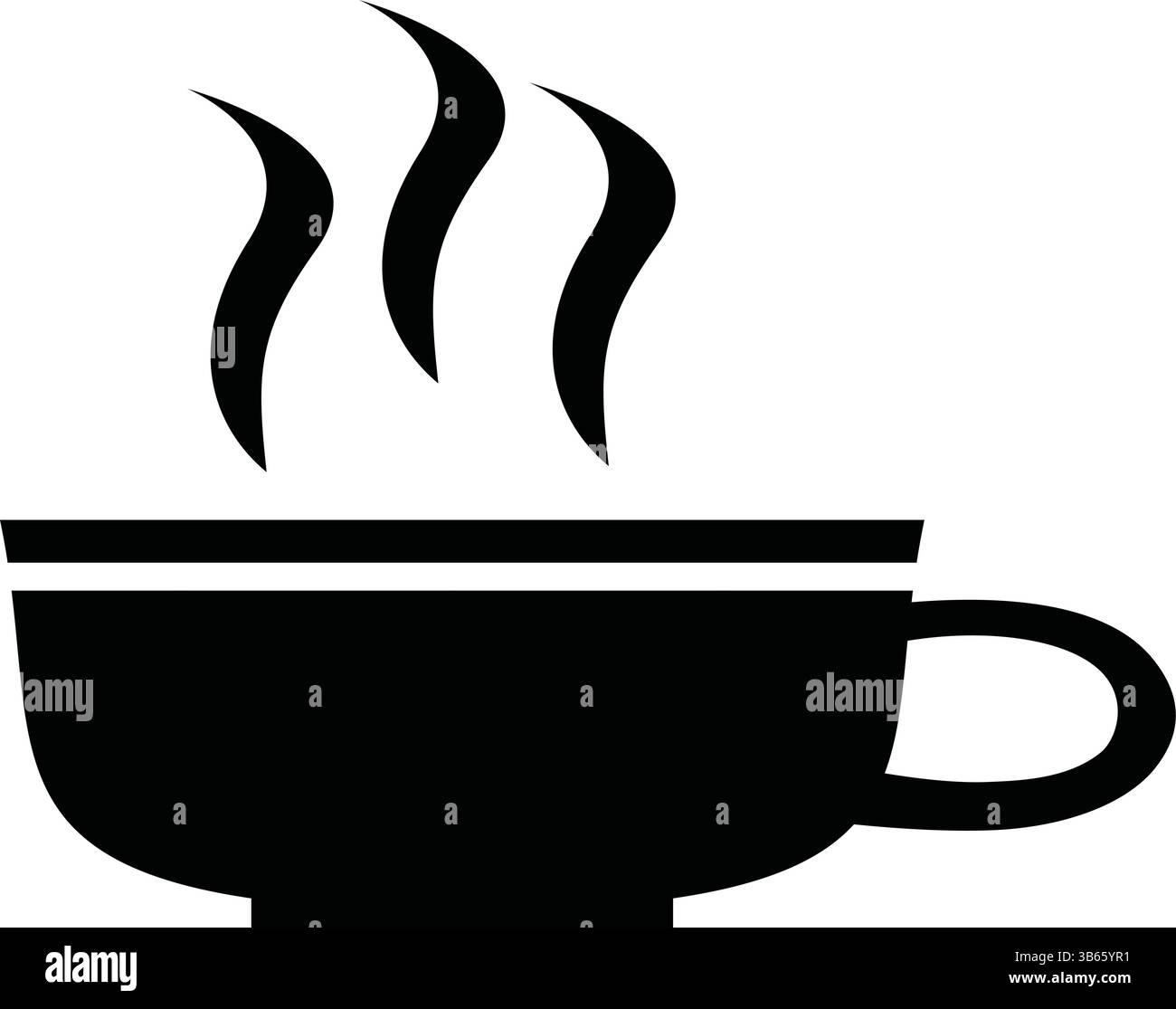 Hot drink cup flat Black and White Stock Photos & Images - Alamy