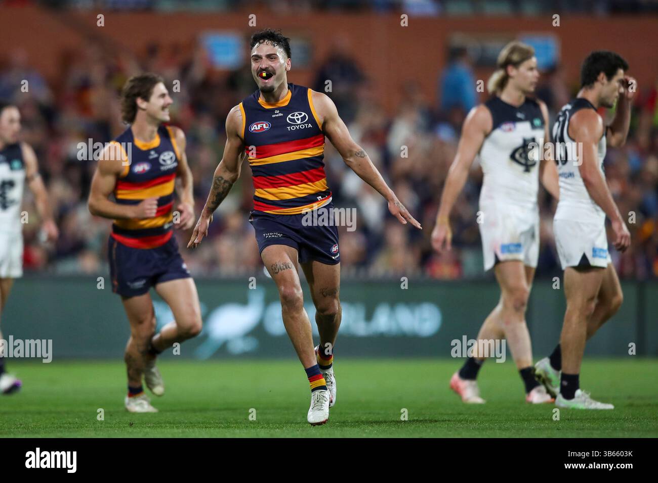 Adelaide, Australia. 03rd May, 2025. Izak Rankine of the Crows ...