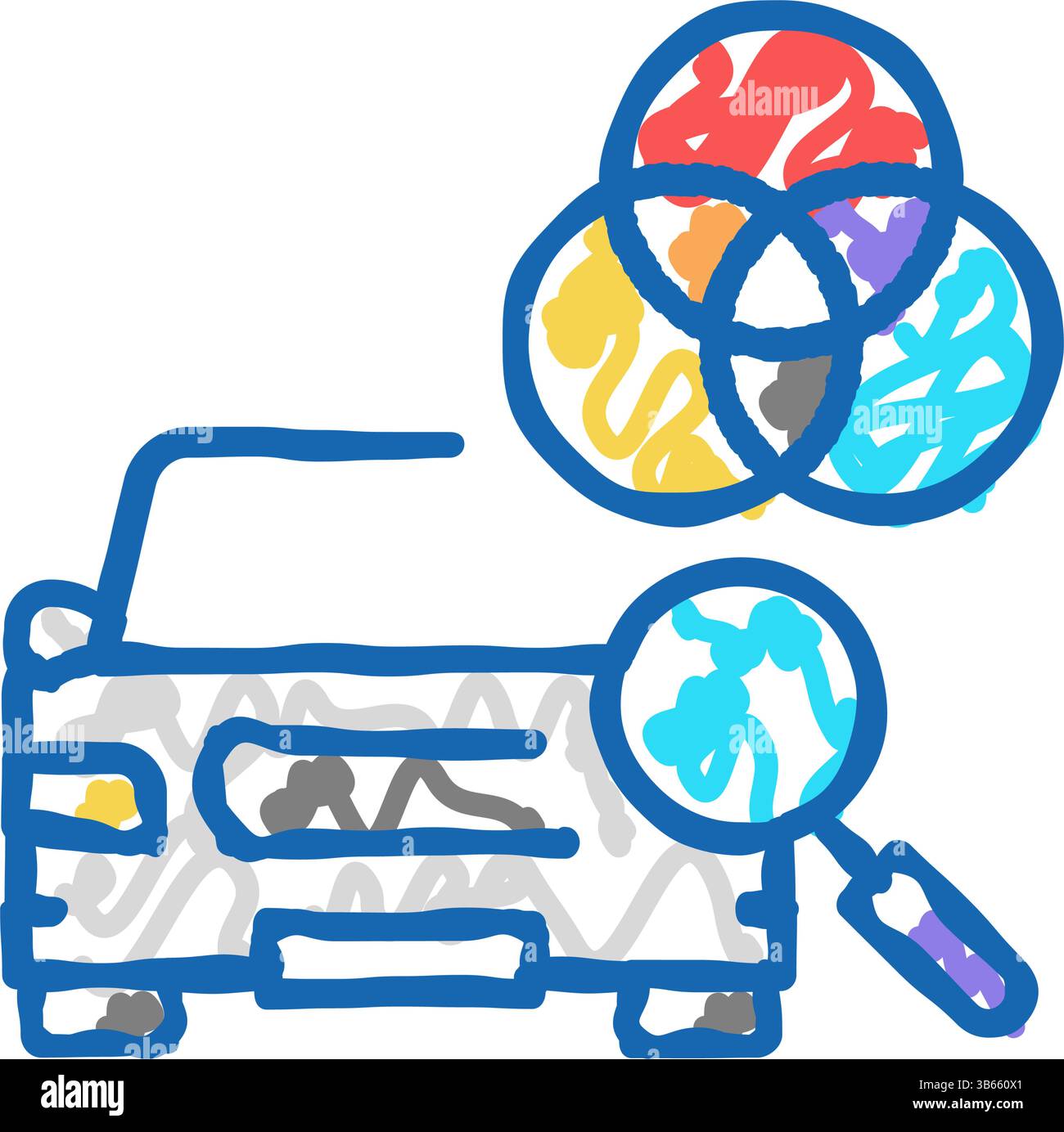 color matching icon doodle illustration Stock Vector Image & Art - Alamy