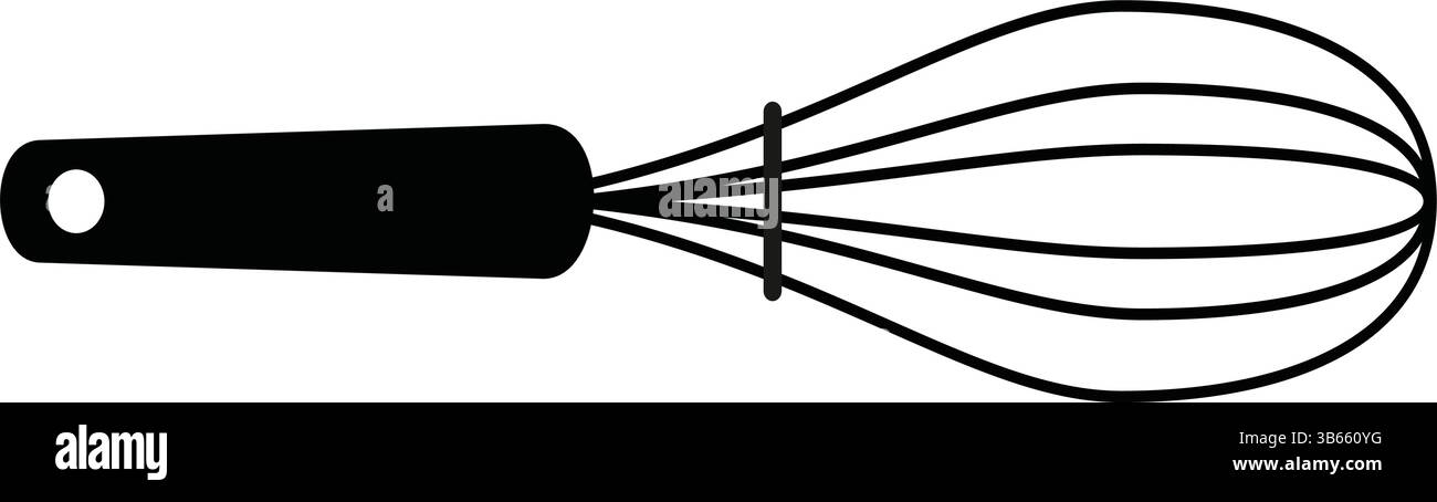 Wire whisk on white Stock Vector Images - Alamy
