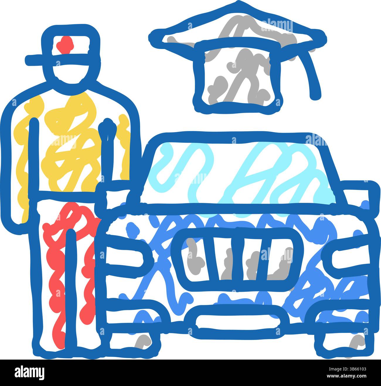 driving Lessons for teens icon doodle illustration Stock Vector Image ...