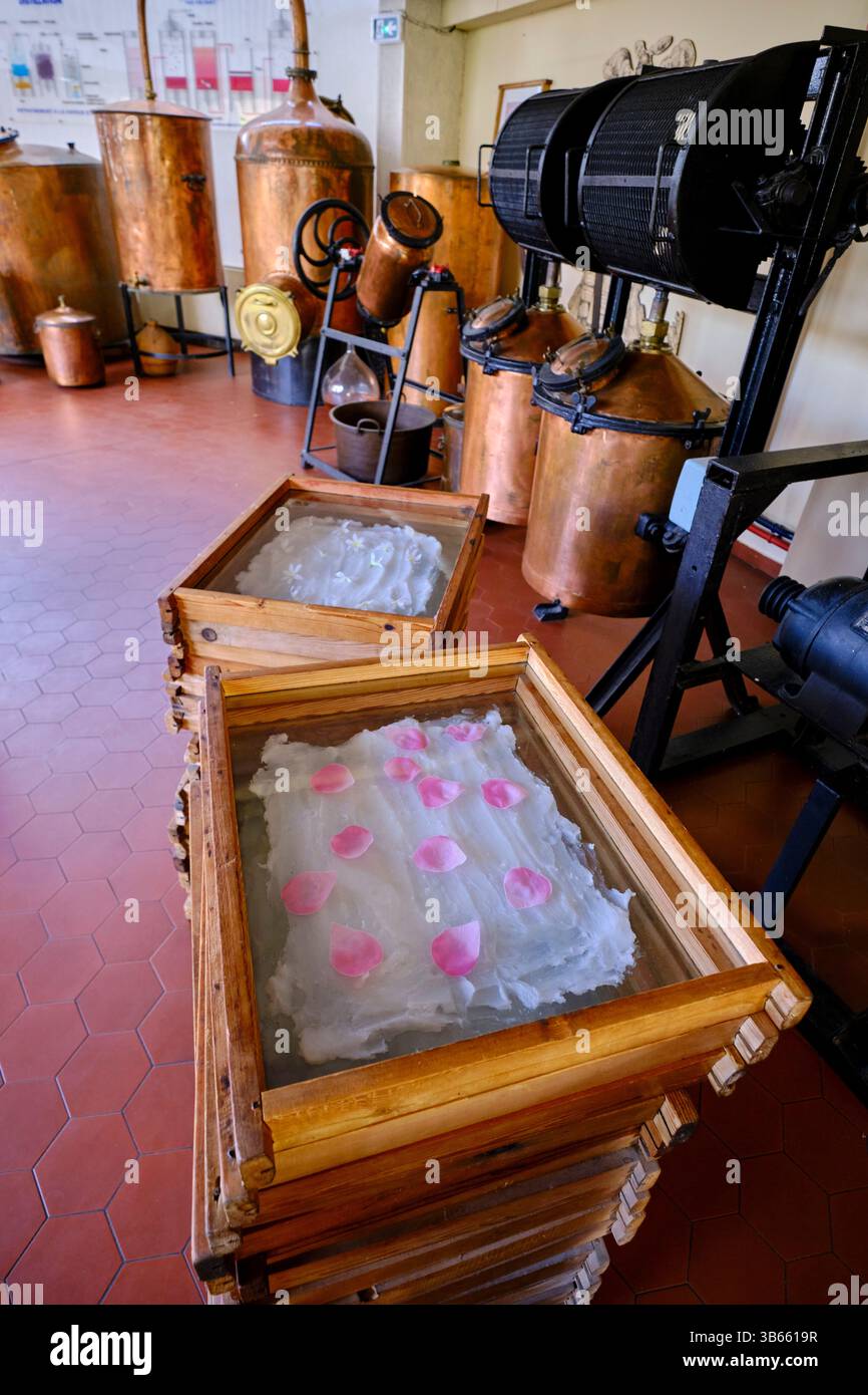 France, Alpes-Maritimes, Grasse, Galimard Perfume Museum Factory Stock ...