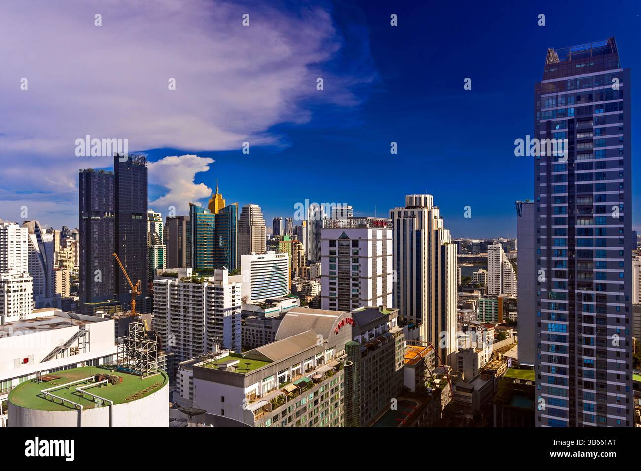 Bangkok high rise city centre skyline landscape, Thailand Stock Photo ...