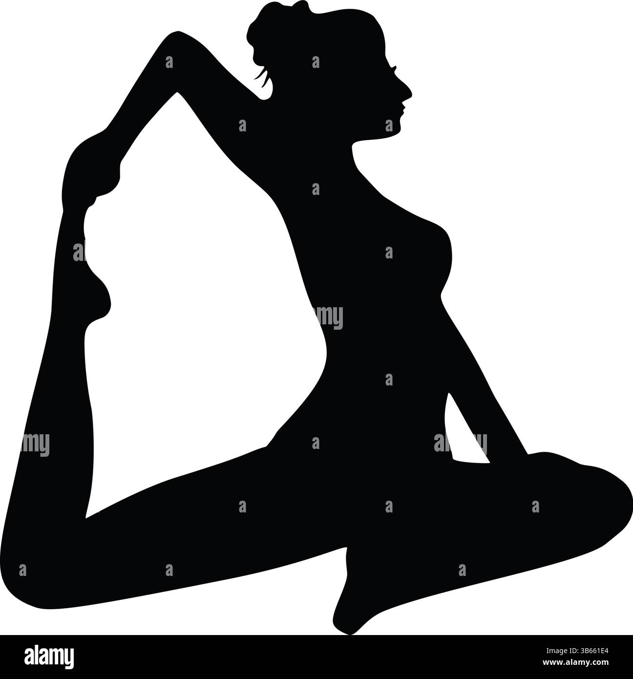 Serene yoga setting Stock Vector Images - Alamy