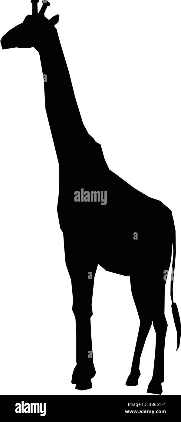 Wild giraffe standing in Stock Vector Images - Alamy