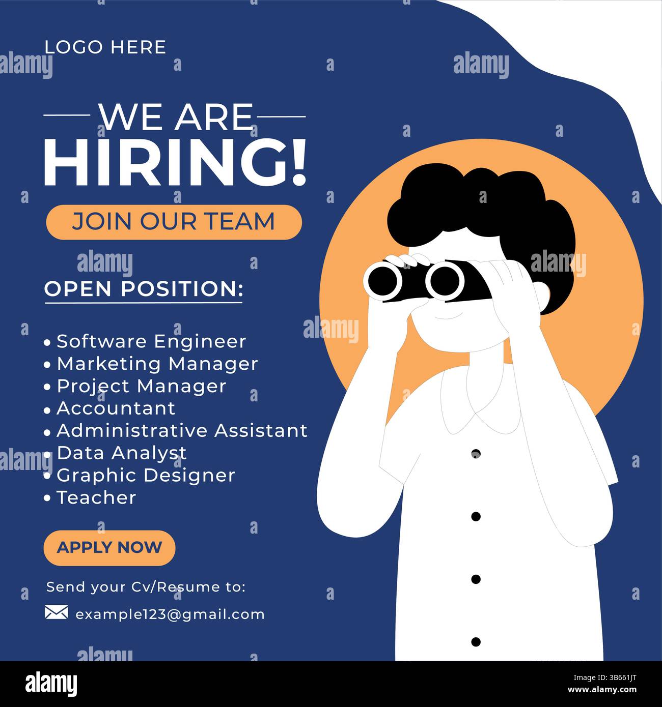 Now hiring social media post template hi-res stock photography and images - Alamy