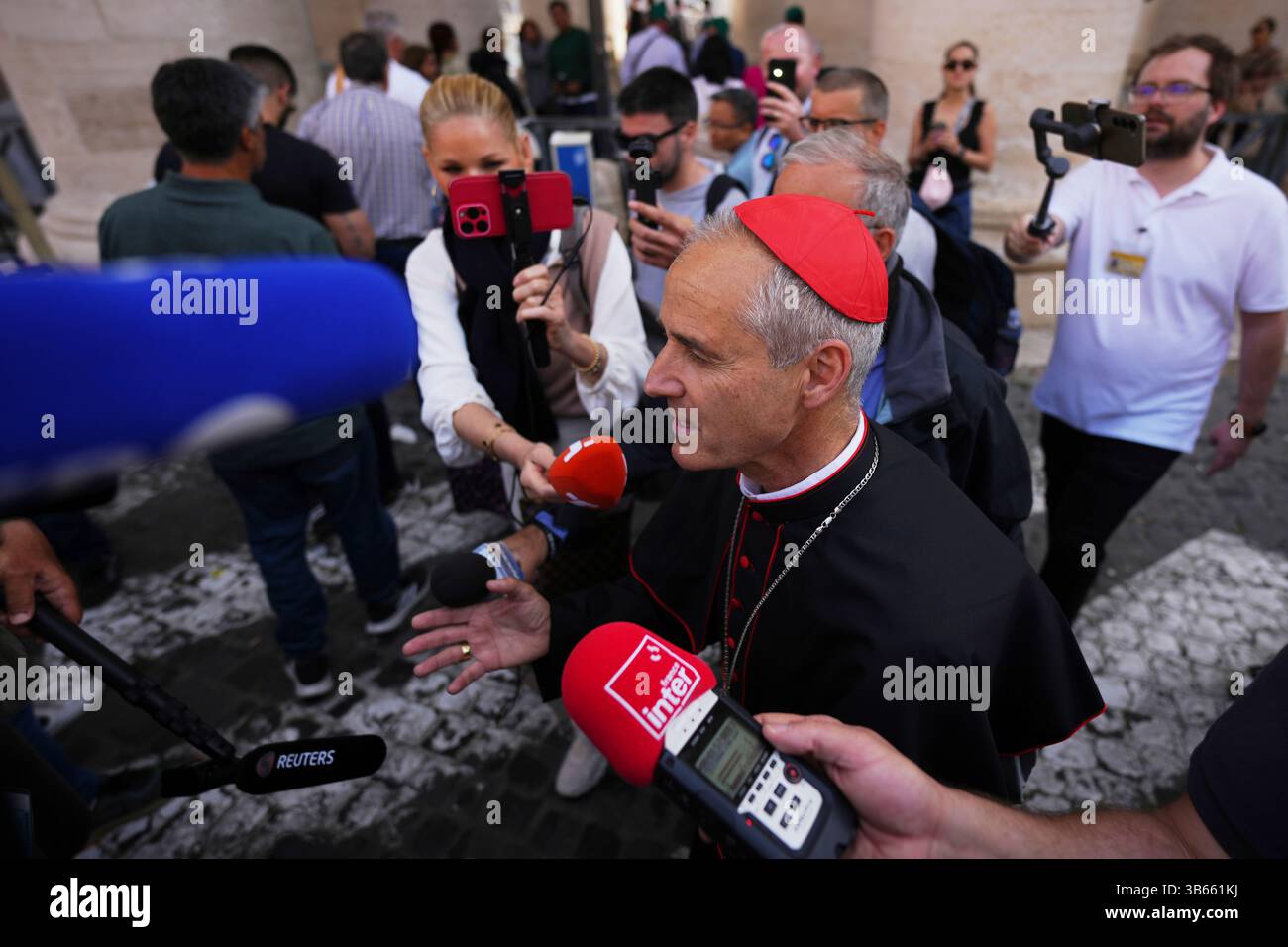 Cardinal Cardinal Jean-Paul Vesco arrives at the Vatican, Saturday, May ...