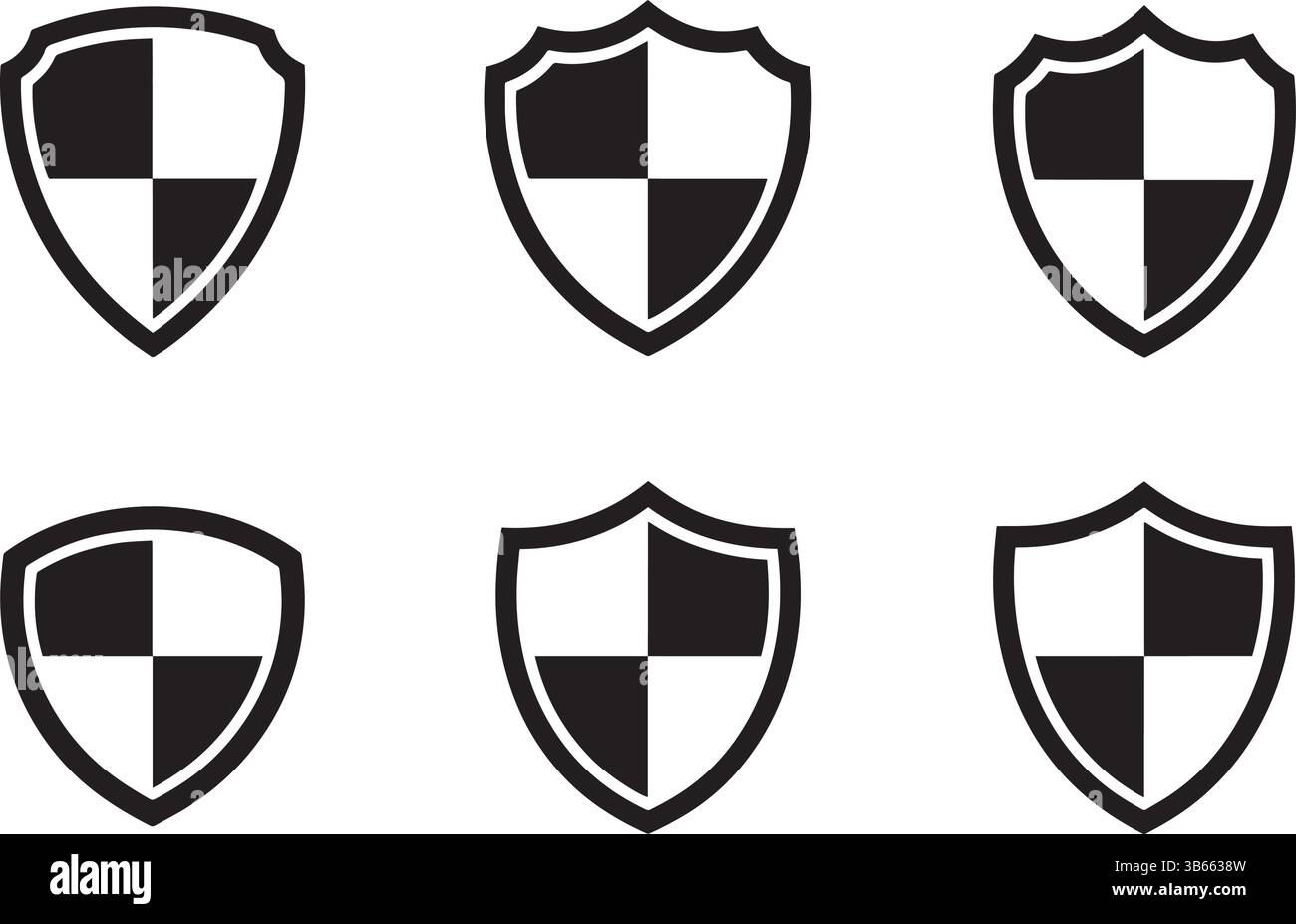 Shield Icon Collection Security And Protection Symbol Designs Stock Vector Image And Art Alamy
