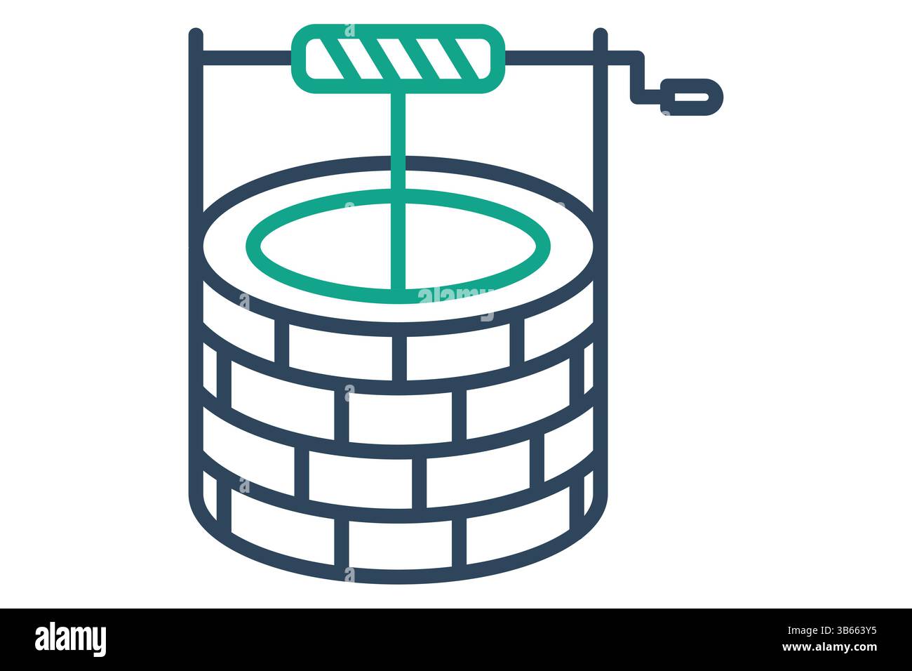 Water well icon. line icon style. icon irrigation. agriculture elements ...