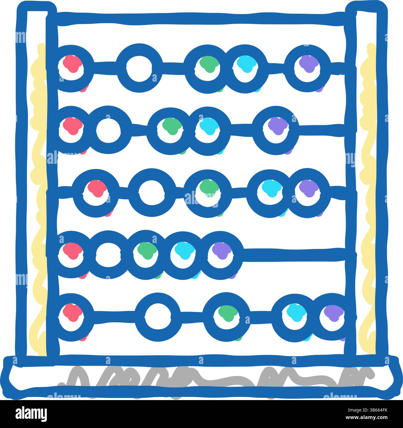 abacus kindergarten icon doodle illustration Stock Vector Image & Art ...