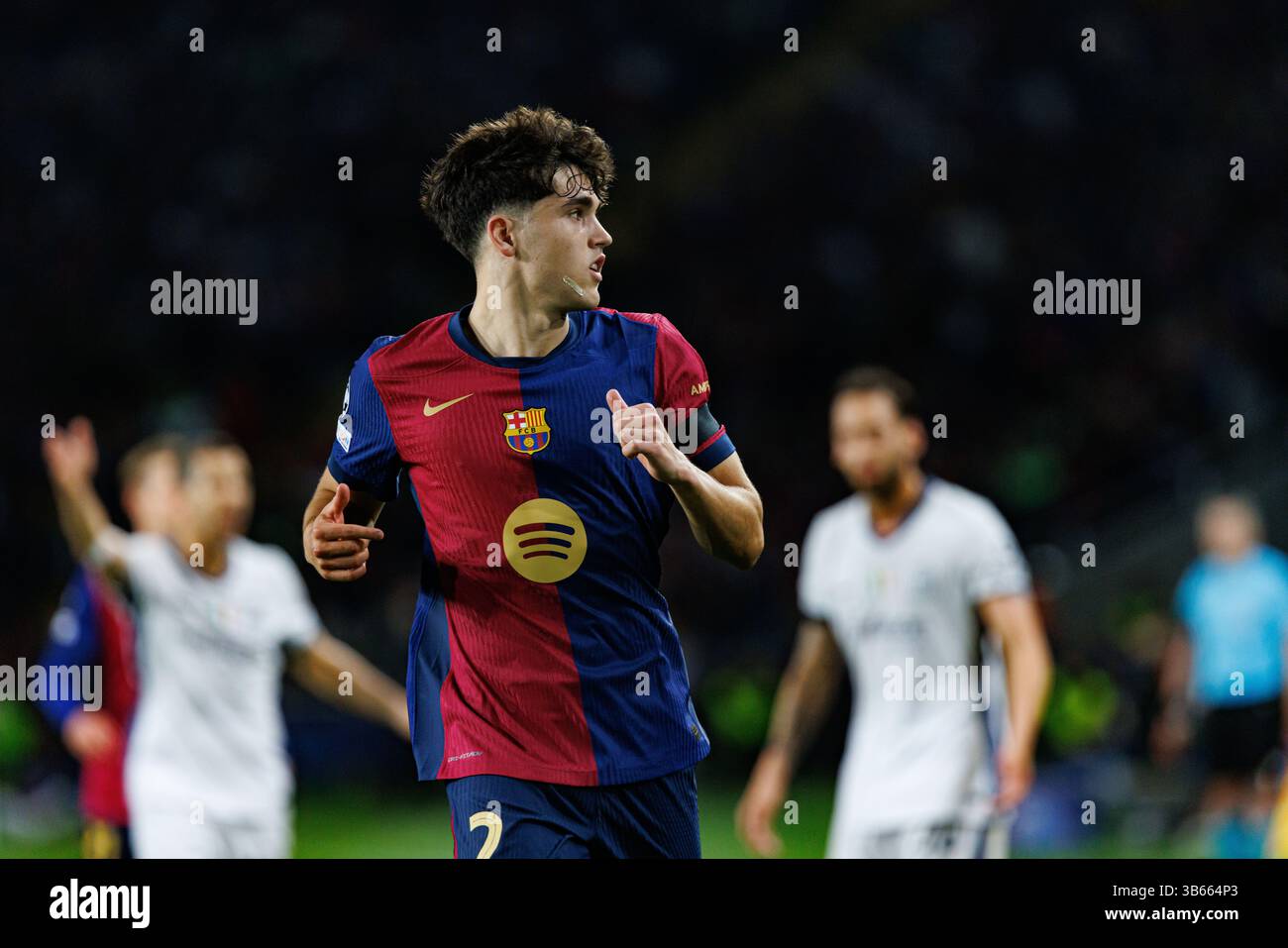 Barcelona, Spain - 04 30 2025: Pau Cubarsi seen during UEFA Champions ...
