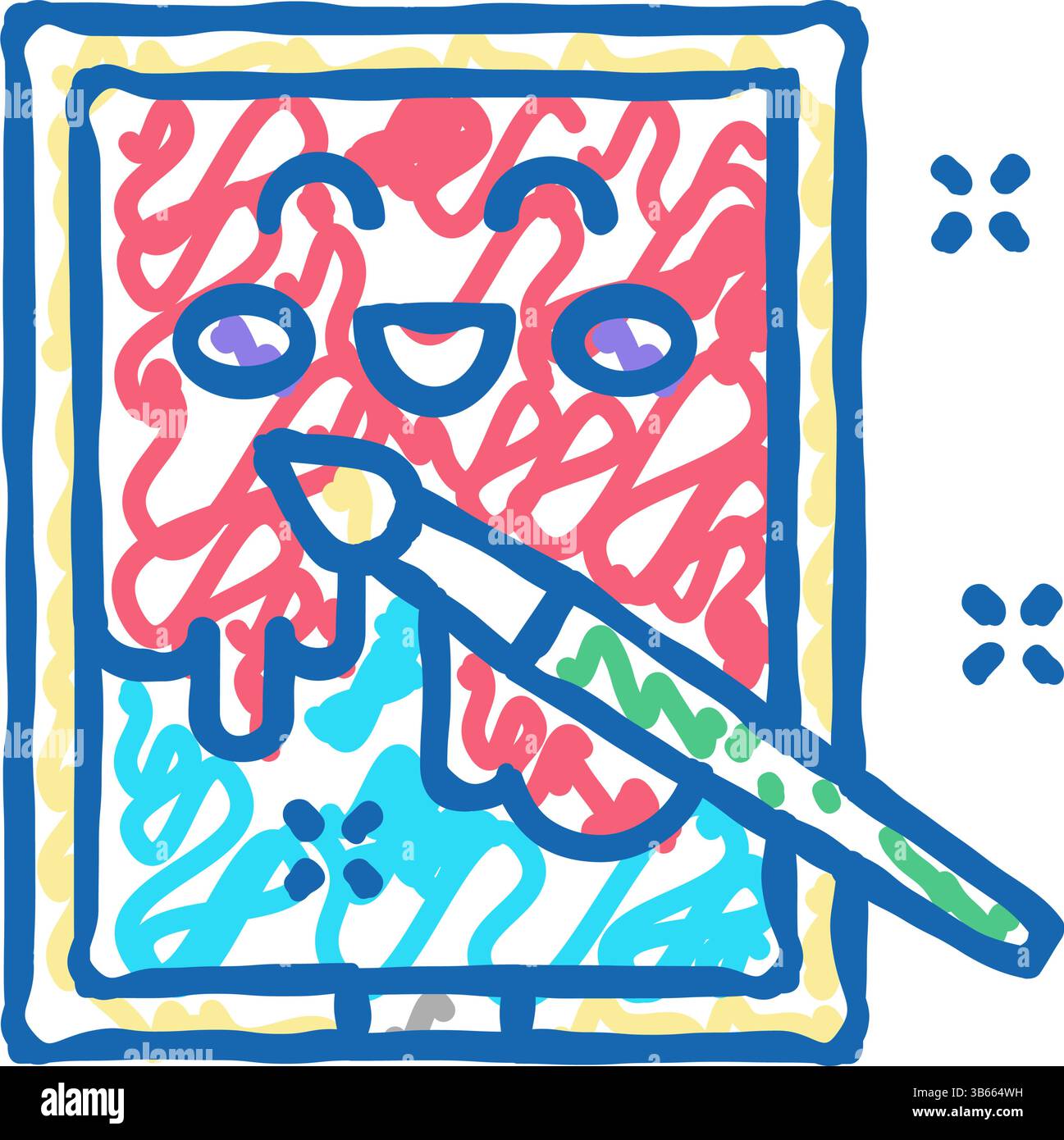 Painting picture kindergarten color Cut Out Stock Images & Pictures - Alamy