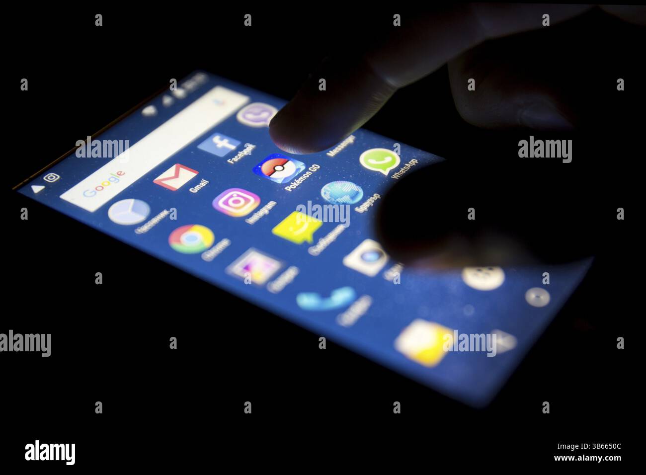 Sofia, Bulgaria - July 22, 2016: A mobile phone showing on screen ...