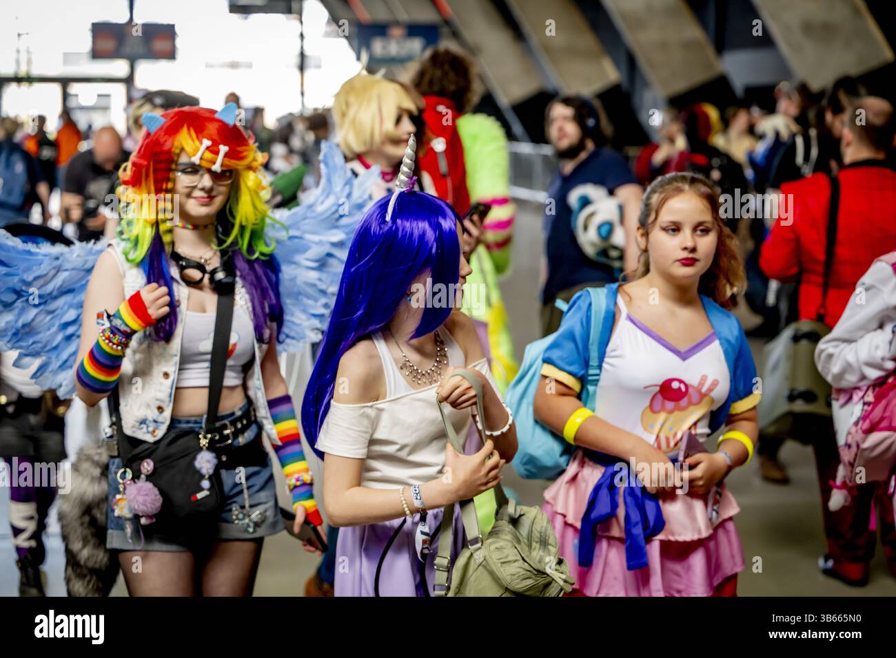 DEN BOSCH - Visitors during Comic Con Holland in the Brabanthallen ...