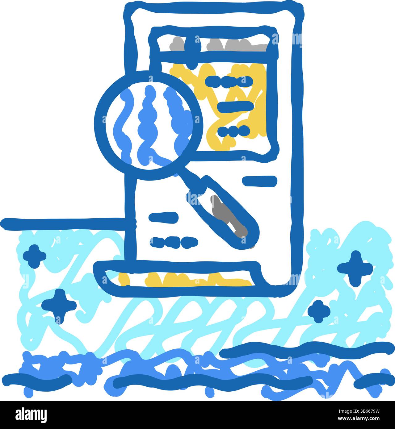 pool inspection services icon doodle illustration Stock Vector Image ...